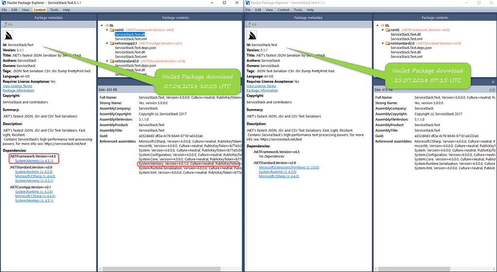 System.Memory dependency won't be resolved - ServiceStack.Text 5.1.1 ...