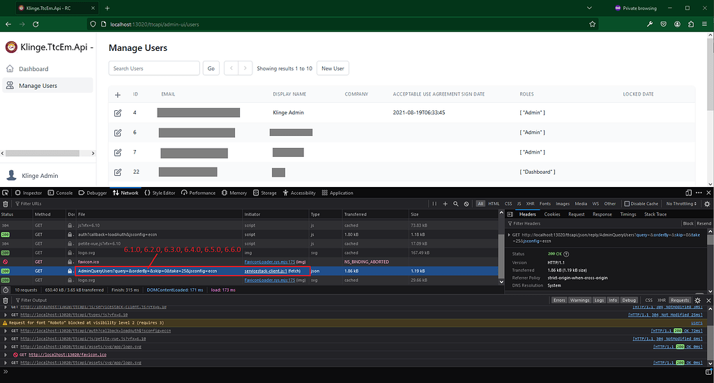Bad Request on Users Admin-Ui when using Razor Pages and .Net Framework - Plugins - ServiceStack ...