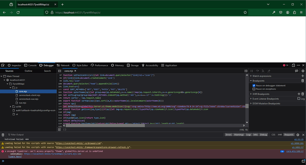 API Explorer UI from Razor Pages not rendering after upgrading from .Net 6 to 8 - ServiceStack ...